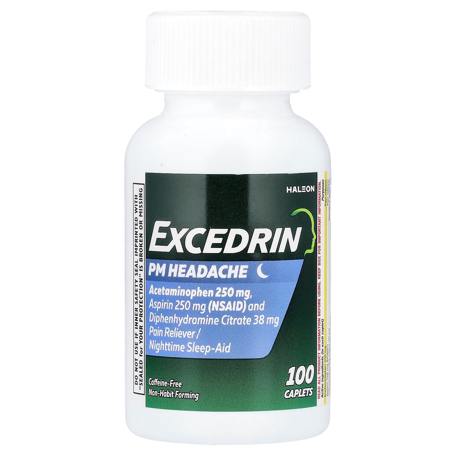 Excedrin, PM Headache, 100 Caplets Deals and Price History at JoinHoney ...