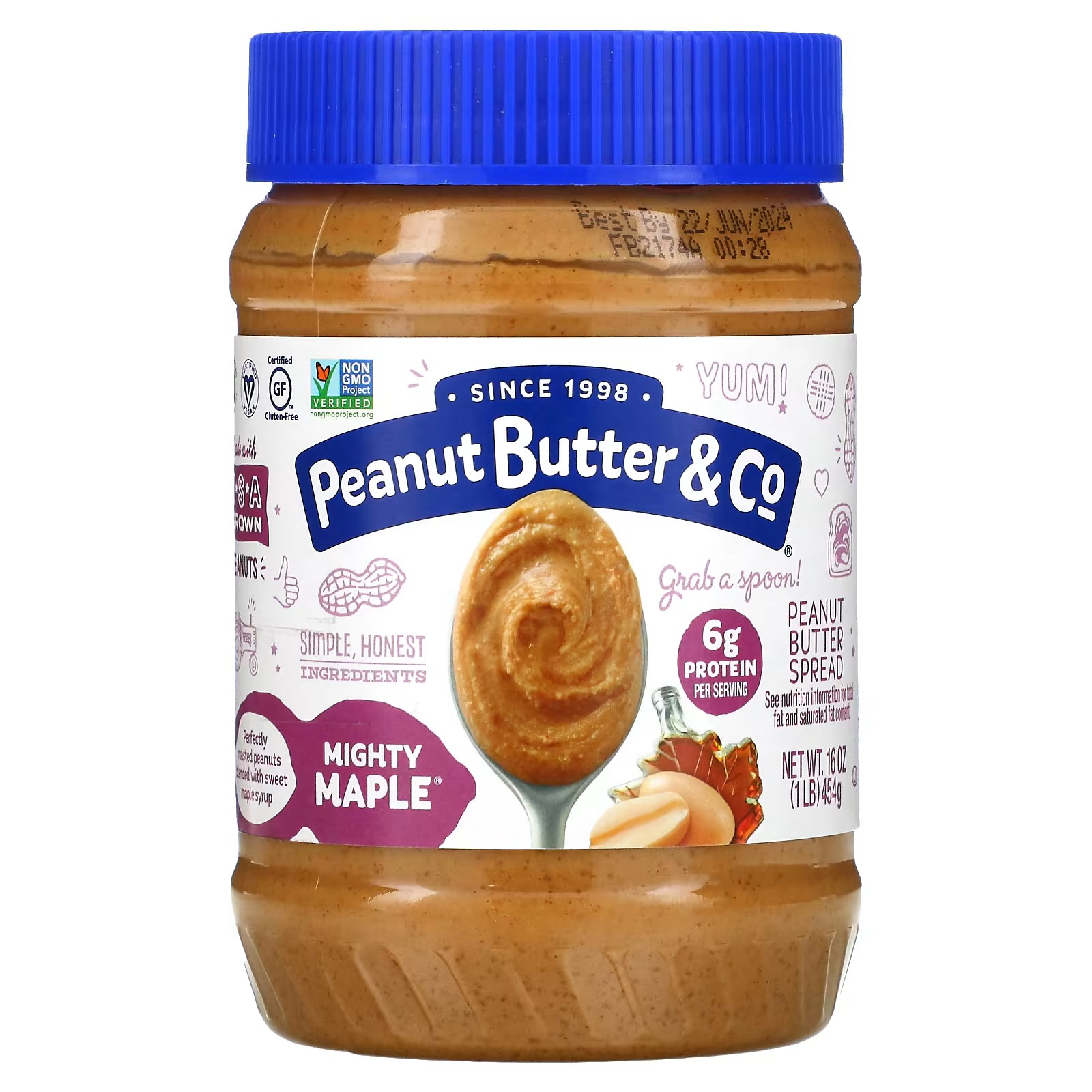 Peanut Butter & Co., Peanut Butter Spread, Mighty Maple, 16 oz (454 g ...