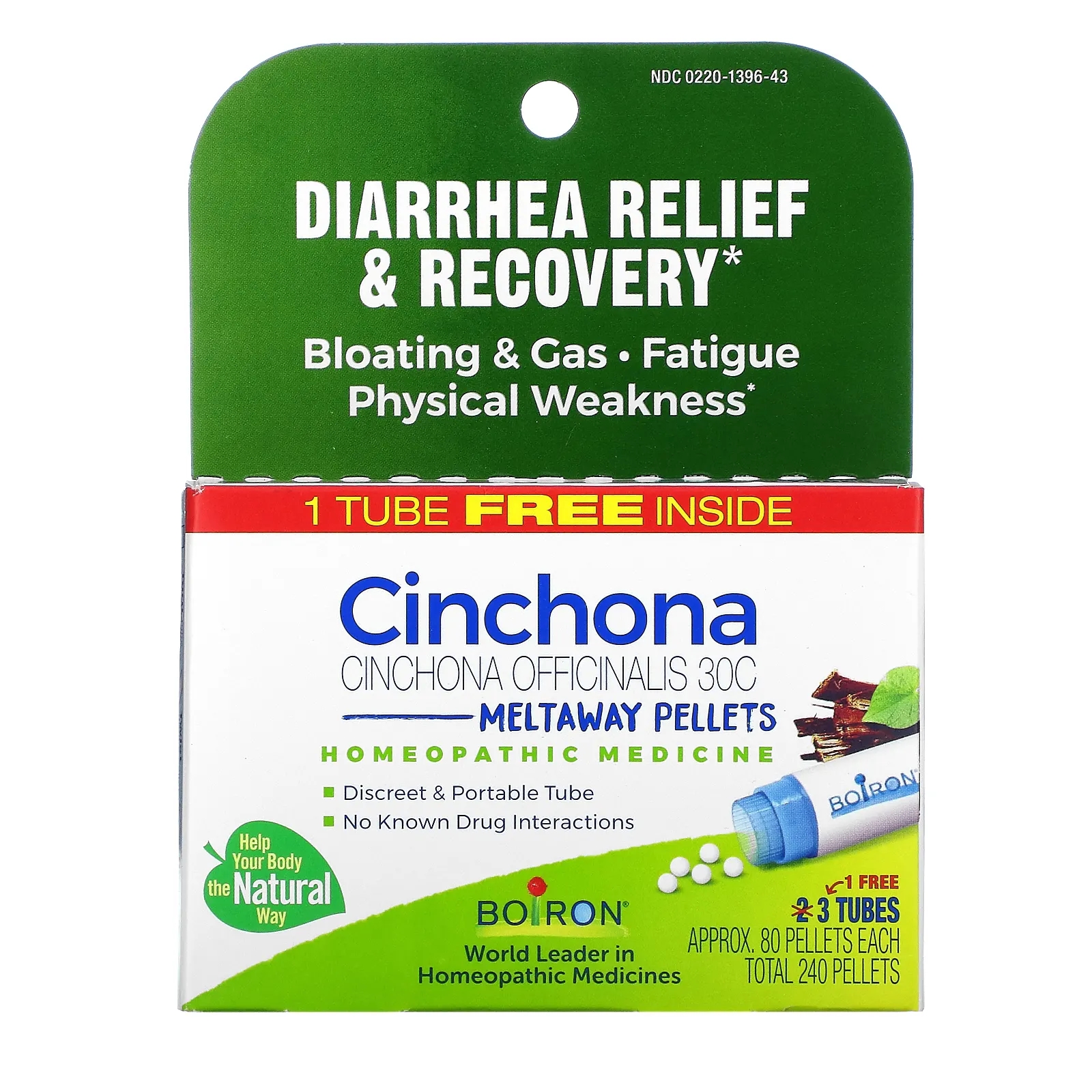 Boiron, Cinchona, Diarrhea Relief & Recovery Meltaway Pellets, 30C, 3 ...