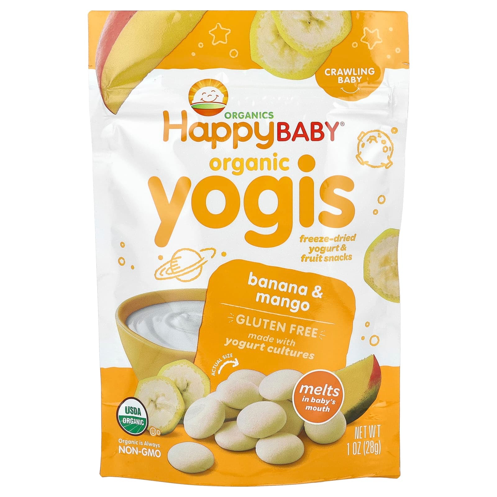 Happy Family Organics, Happy Baby, Yogis, Freeze Dried Yogurt & Fruit ...