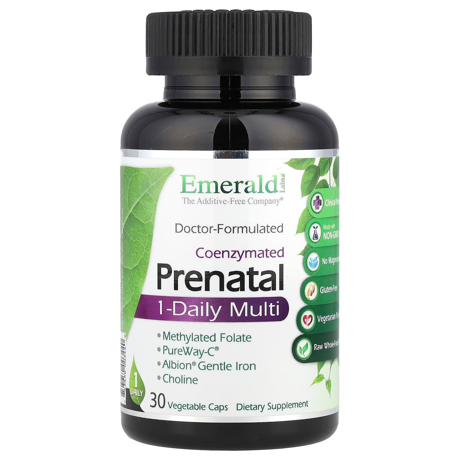 Emerald Laboratories, Coenzymated Prenatal 1-Daily Multi, 30 Vegetable ...