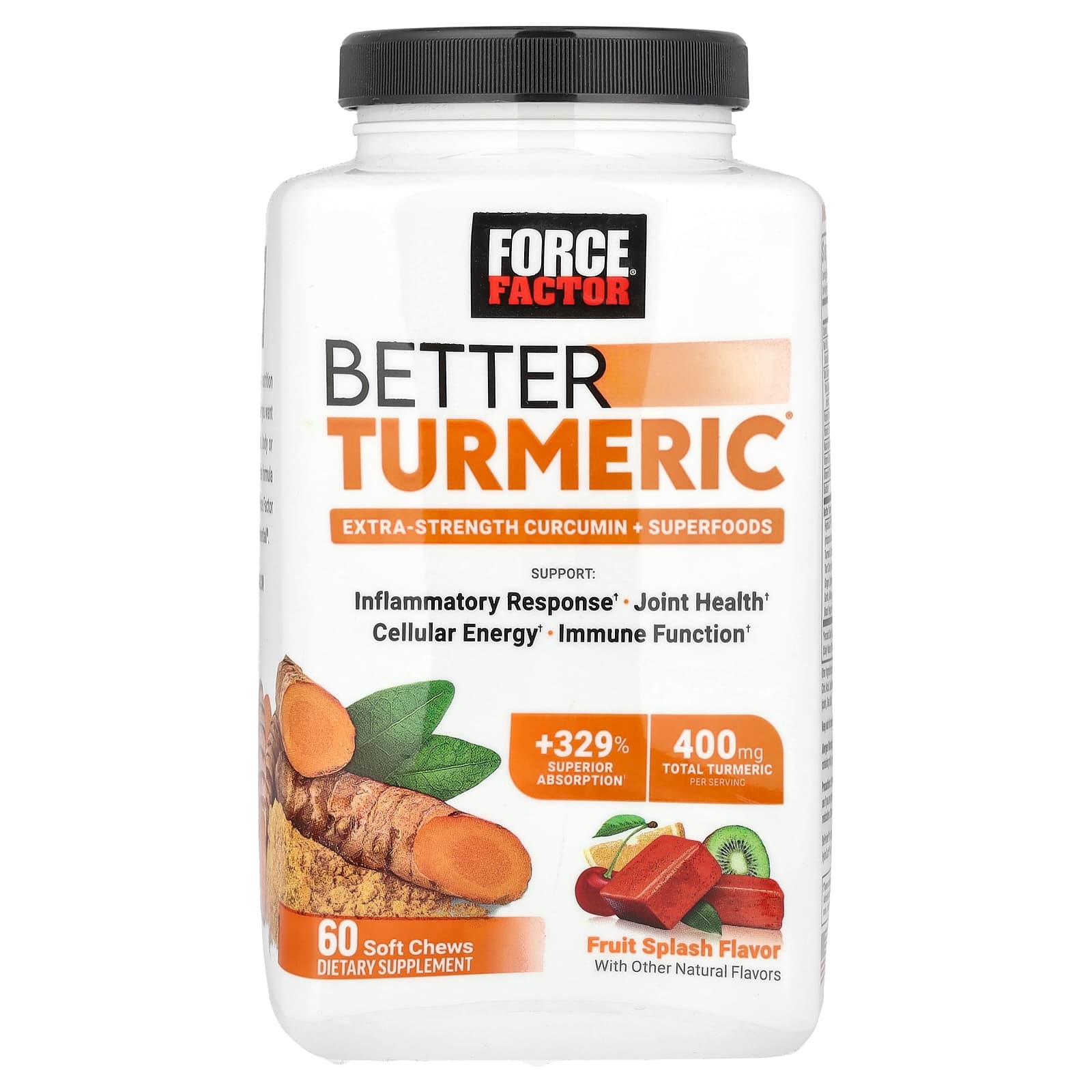 Force Factor, Better Turmeric®, Extra Strength Curcumin + Superfoods ...