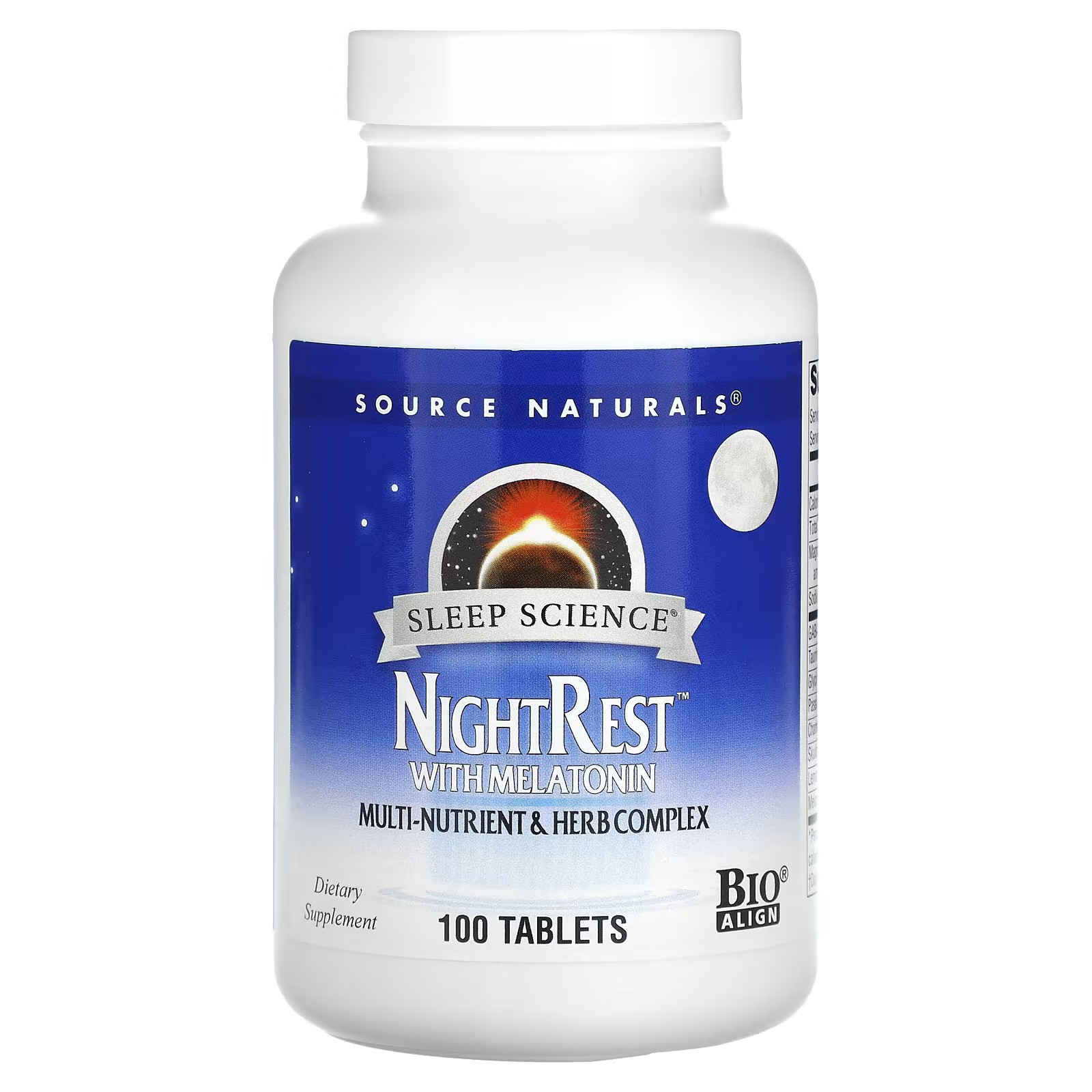 Source Naturals, Sleep Science, NightRest with Melatonin, 100 Tablets ...
