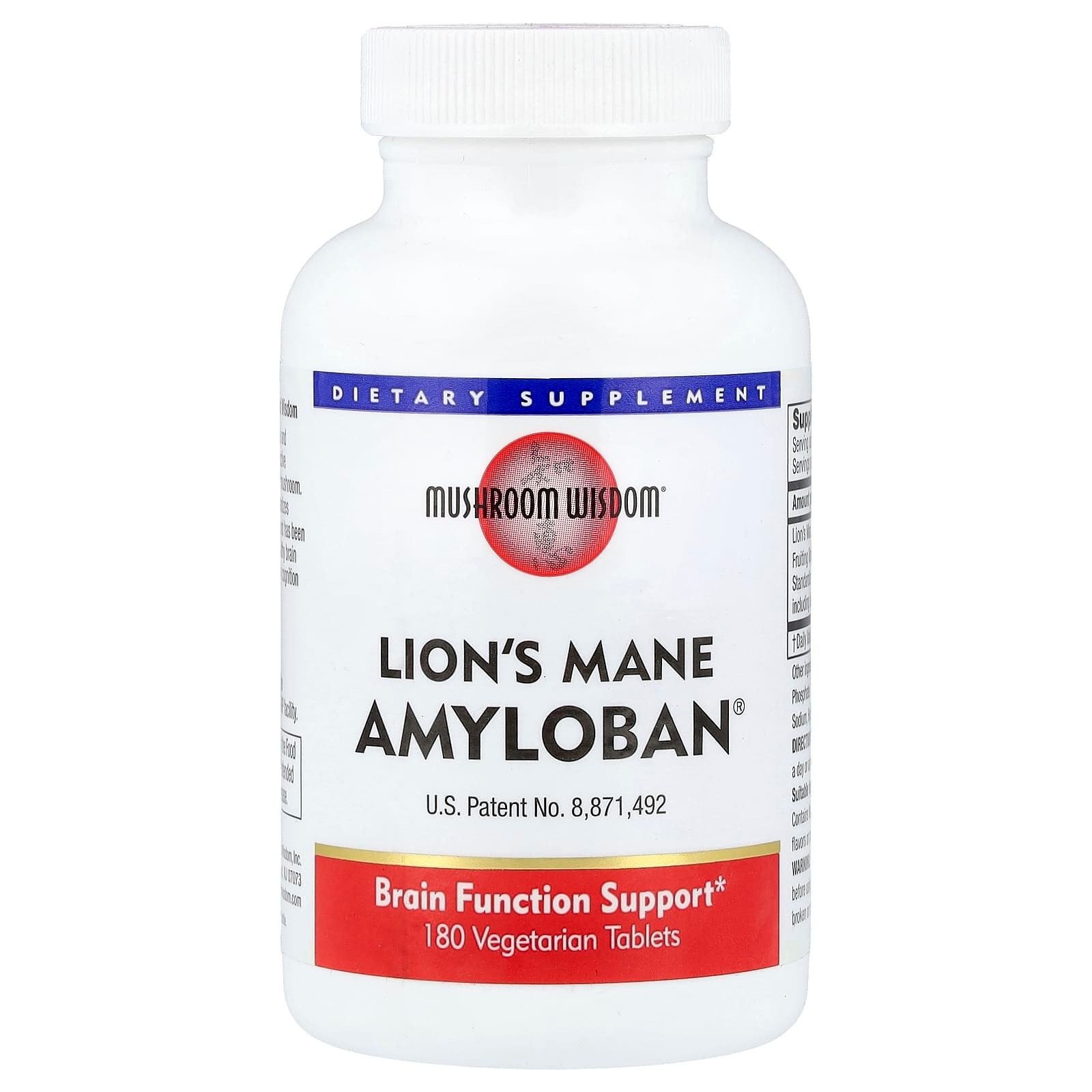 Mushroom Wisdom, Lion's Mane Amyloban®, 180 Vegetarian Tablets Deals ...