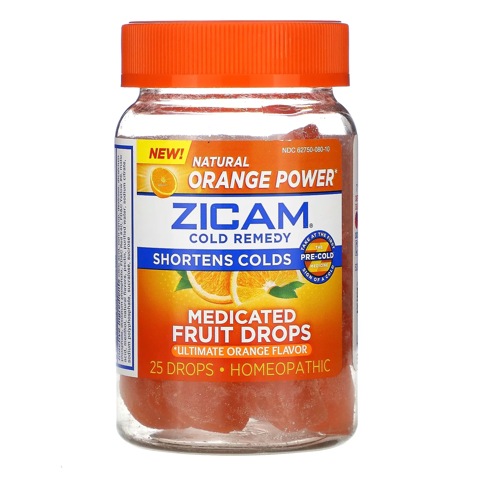 Zicam, Cold Remedy, Medicated Fruit Drops, Ultimate Orange, 25 Drops ...