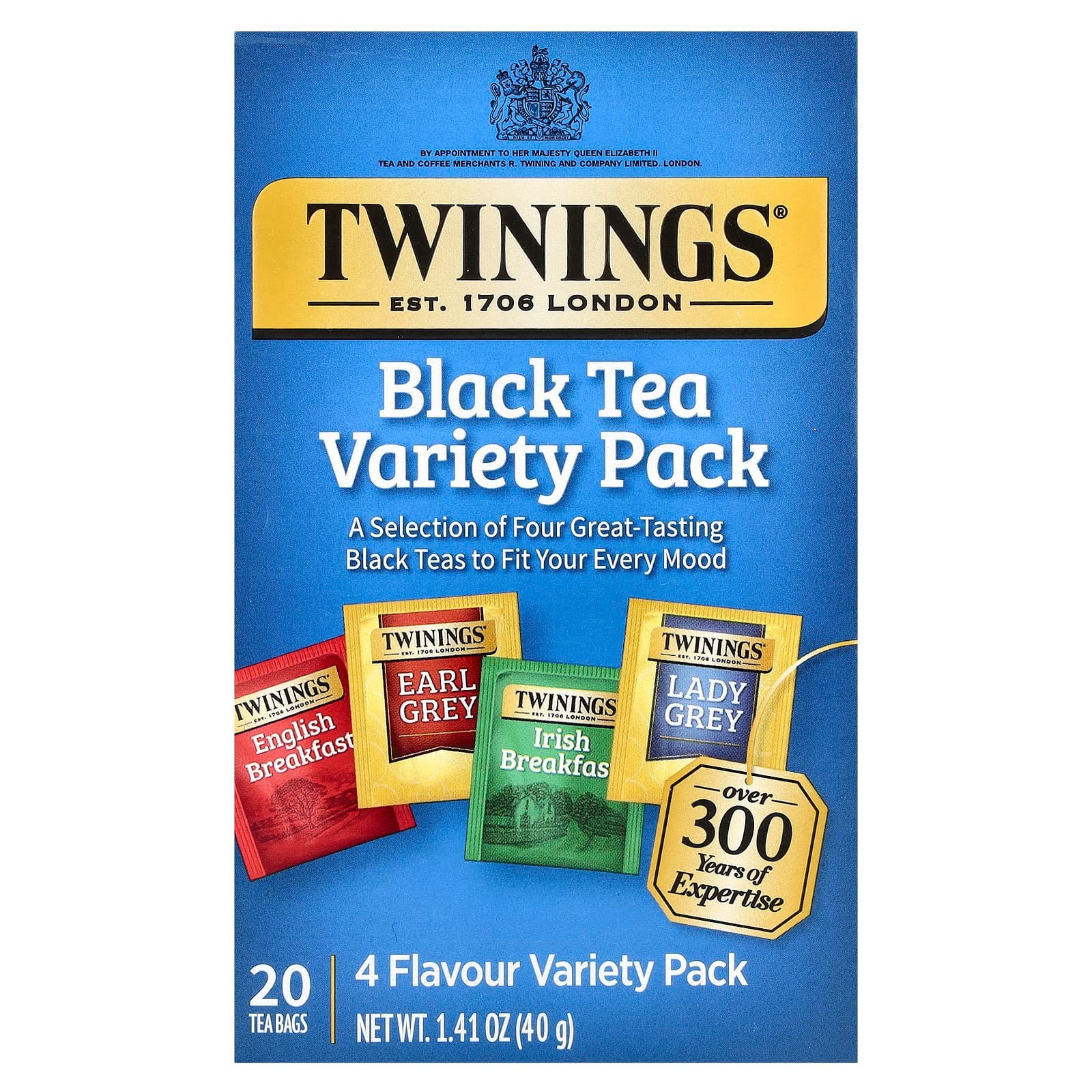 Twinings, Black Tea Variety Pack, 20 Tea Bags, 1.41 oz (40 g) Deals and ...