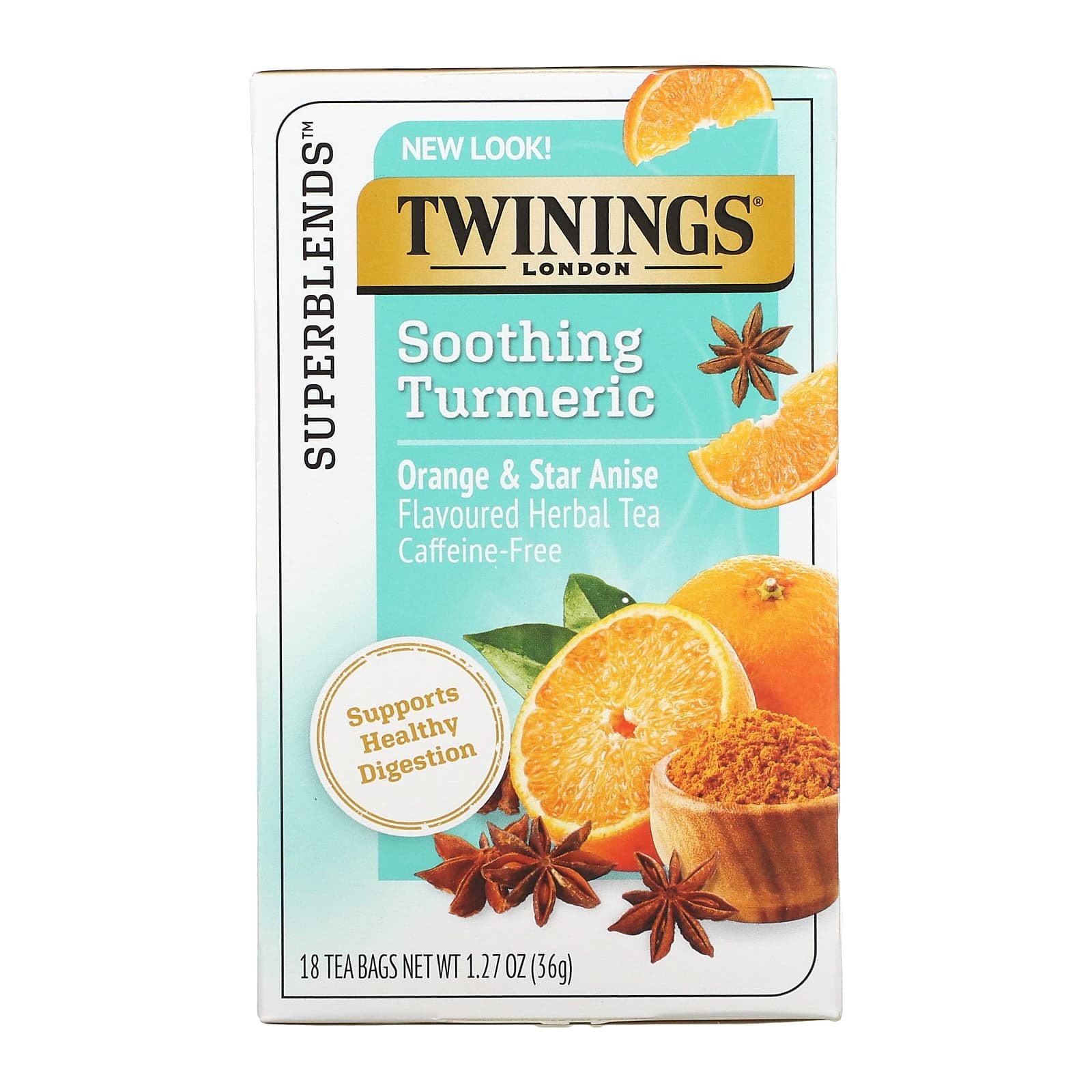 Twinings, Soothing Herbal Tea, Turmeric, Orange and Star Anise ...