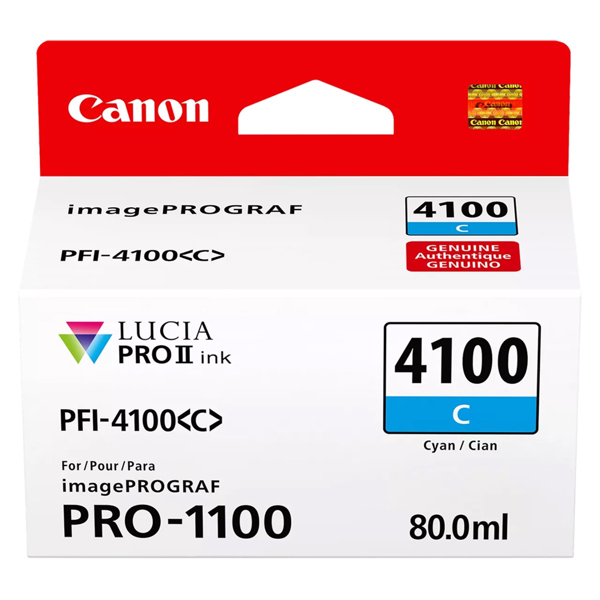 Canon PFI-4100 80ml Pigment Ink Tank for imagePROGRAF PRO-1100 Printer ...