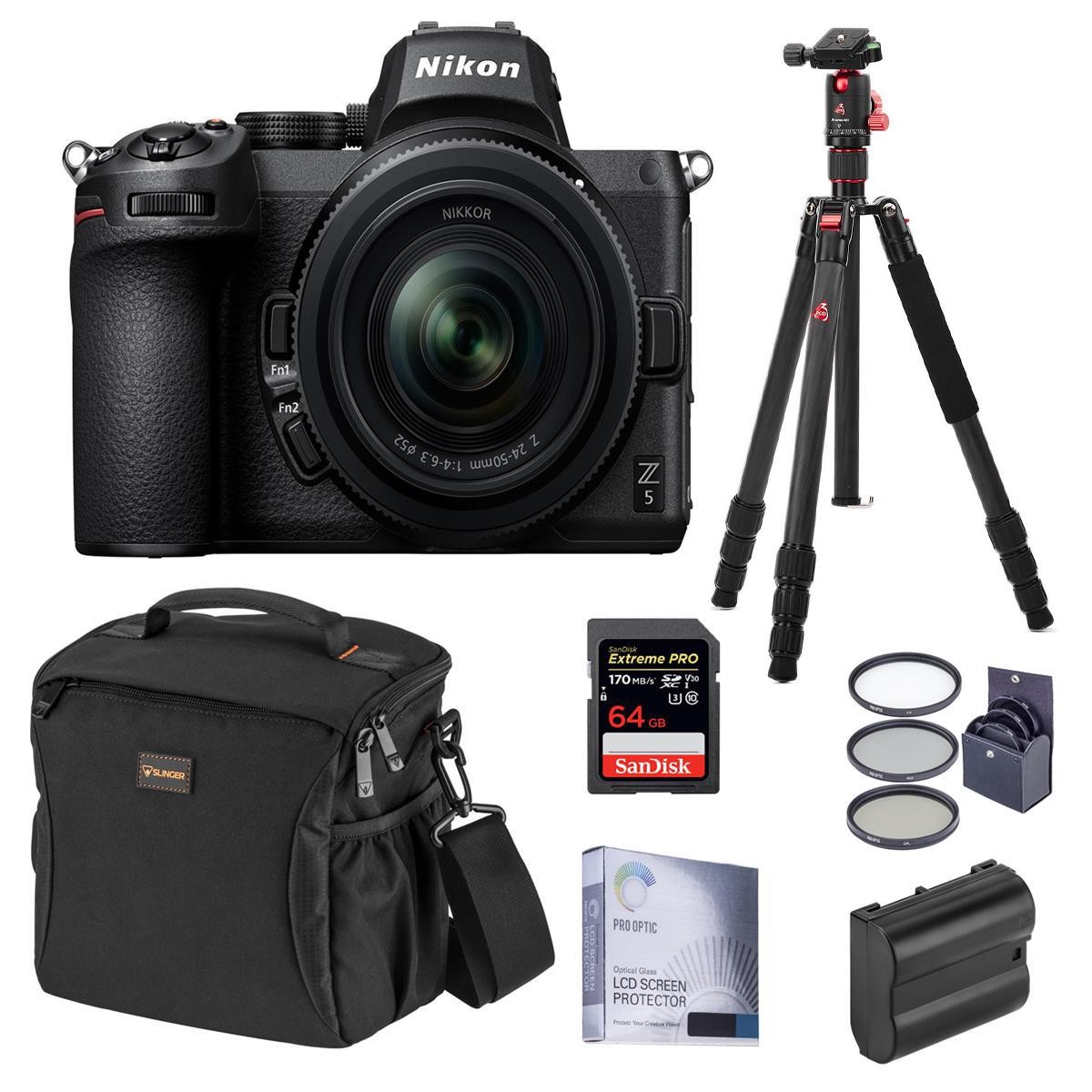 Nikon Z5 Camera with NIKKOR Z 24-50mm f/4-6.3 Lens, Bundle with ...
