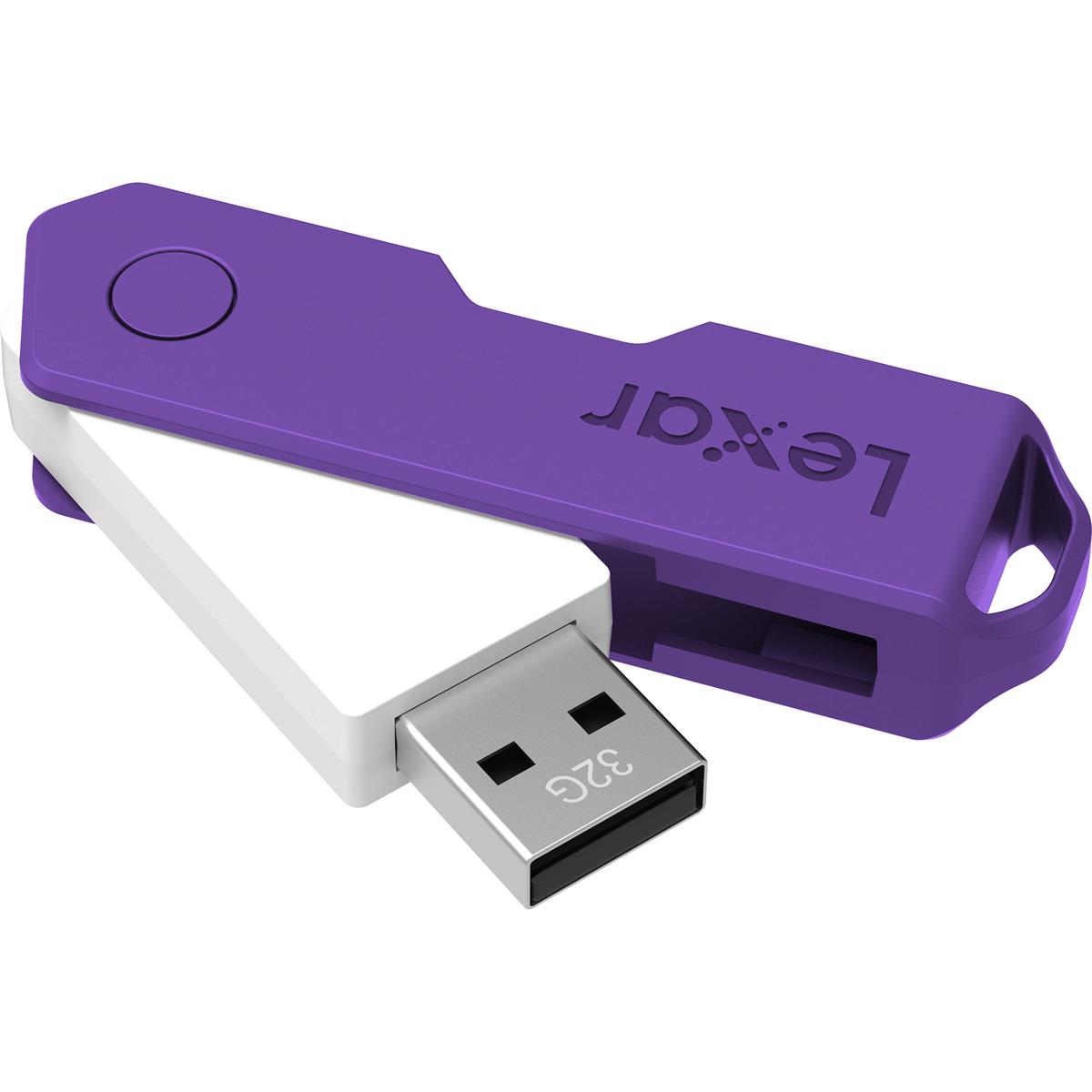 Lexar 32GB JumpDrive TwistTurn2 2.0 USB Flash Drive, Purple Best Deals ...