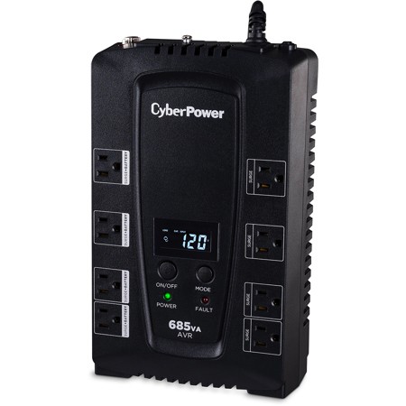 CyberPower Intelligent LCD Computer Battery Backup, 685VA 390W UPS, 8 ...