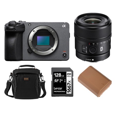 Sony FX30 Super 35 Cinema Line Camera with E 15mm f/1.4 G Lens, NP ...