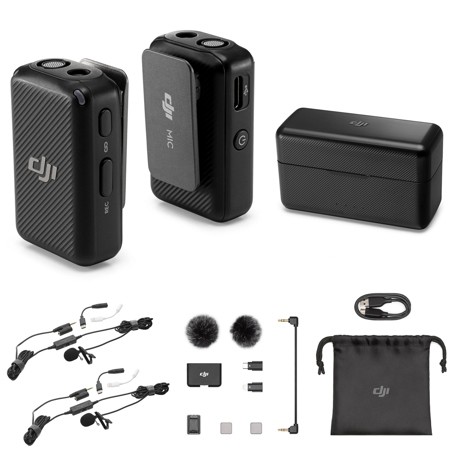 DJI Mic Dual-Transmitter Compact Digital Wireless Microphone System ...