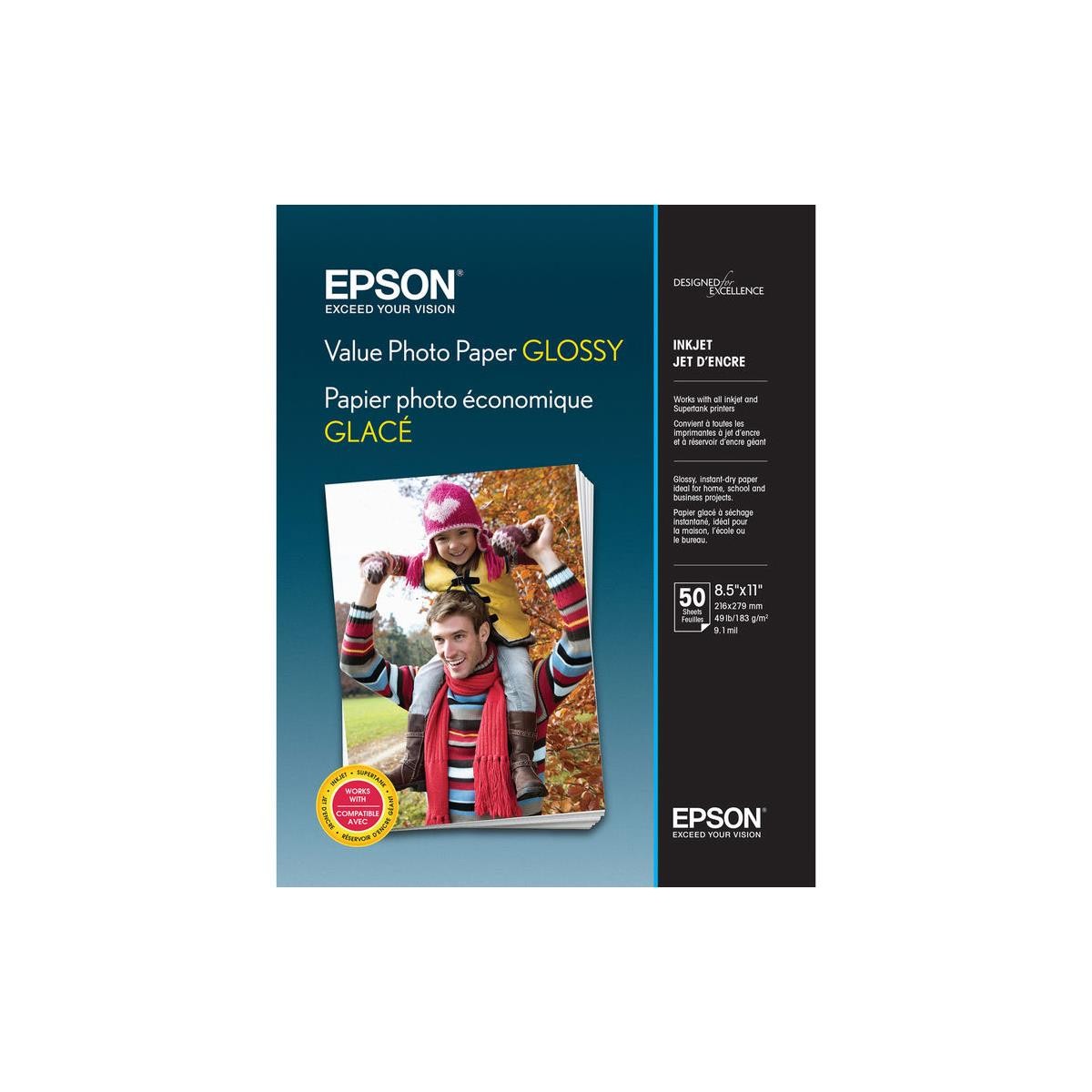 Epson Letter Glossy Photo Paper (8.5x11"), 50 Sheets Best Deals and ...