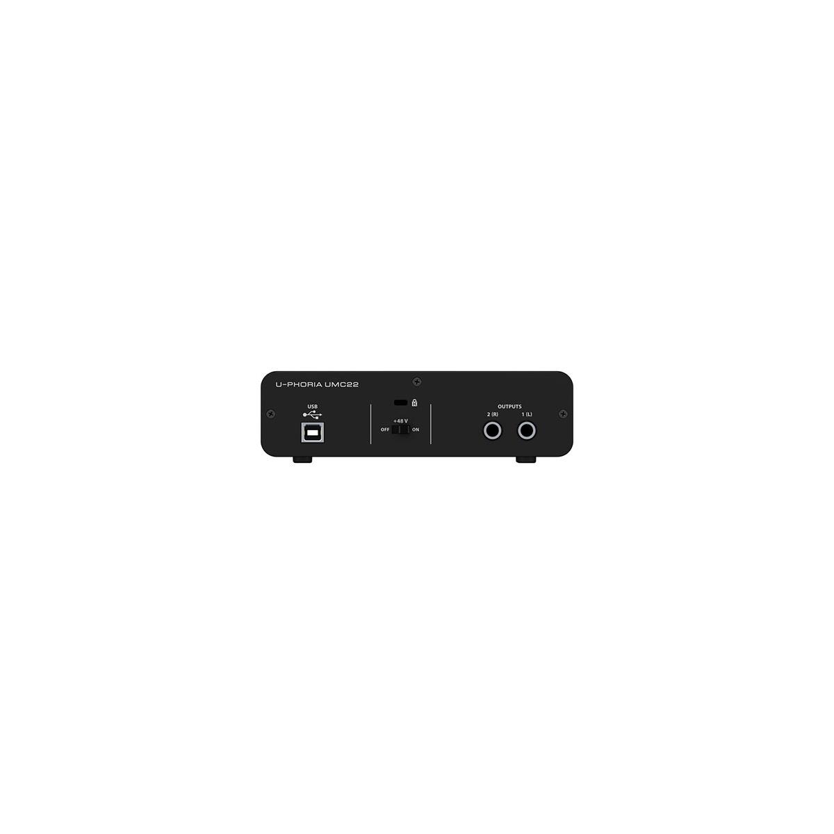 Behringer U-Phoria UMC 22 Audiophile 2x2 USB Audio Interface with MIDAS ...