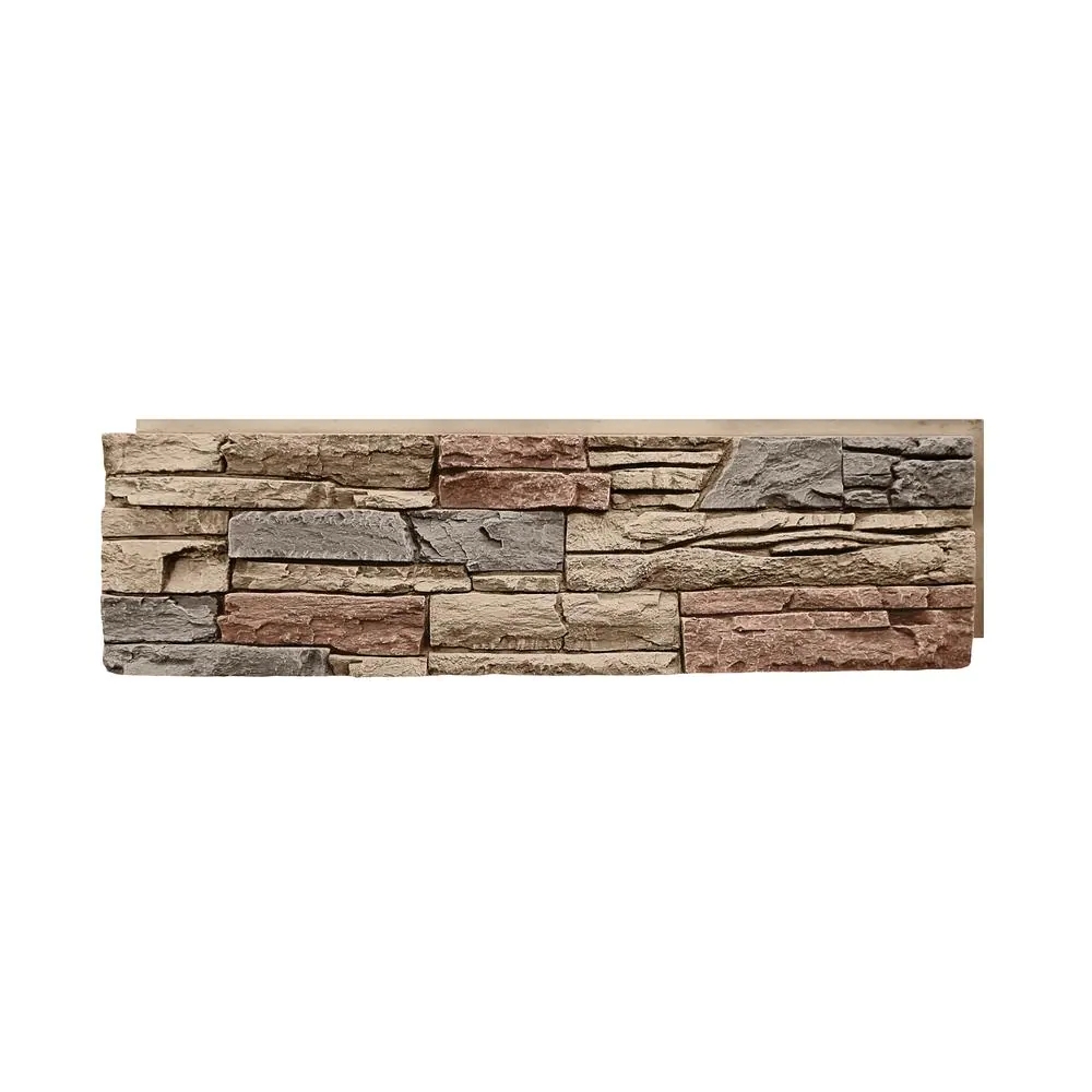 Stacked Stone Desert Sunrise 12 in. x 42 in. Faux Stone Siding Panel ...