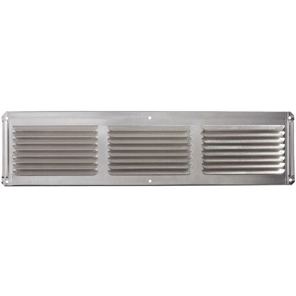 Master Flow 16 in. x 4 in. Aluminum Under Eave Soffit Vent in Mill ...