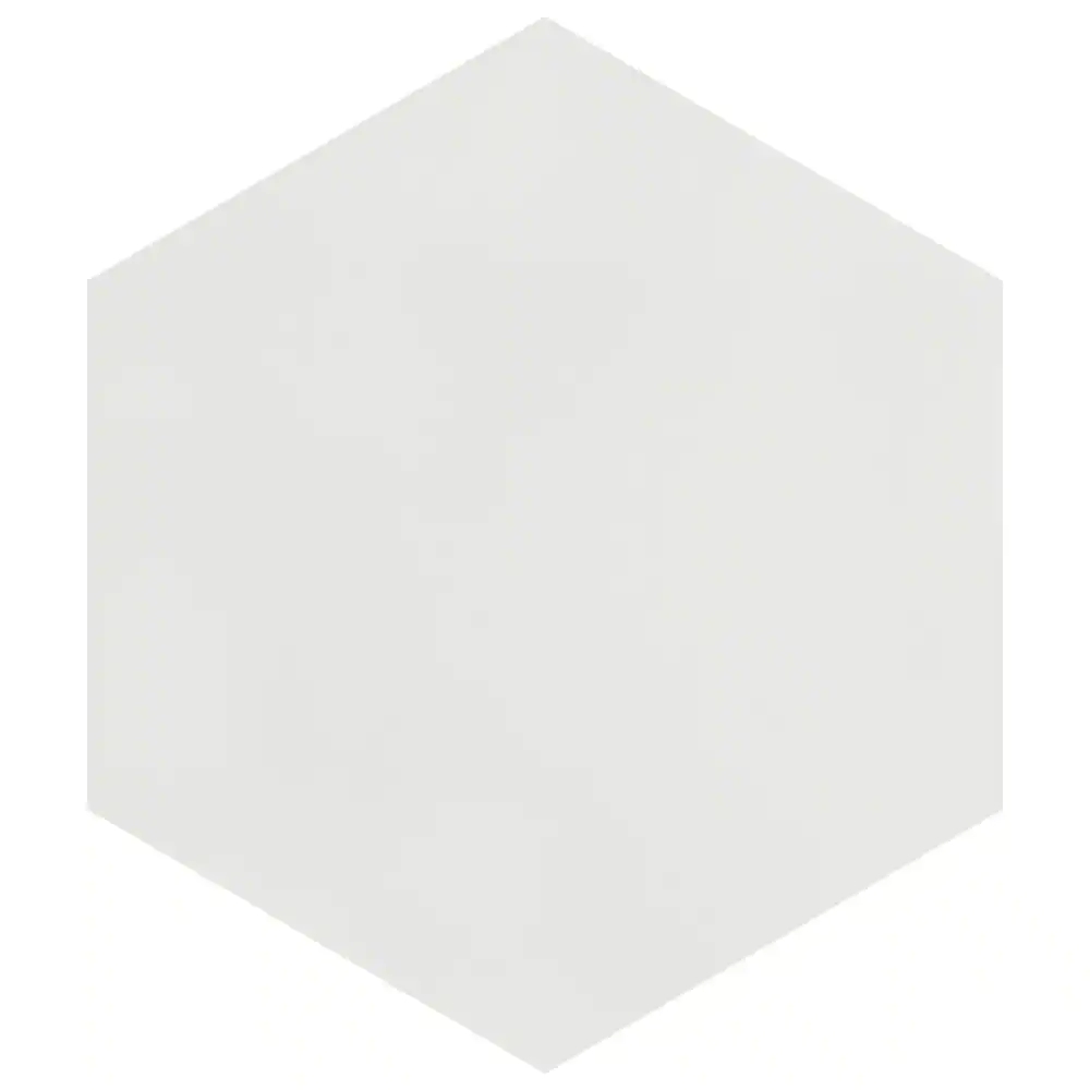 Textile Basic Hex White 8-5/8 in. x 9-7/8 in. Porcelain Floor and Wall ...