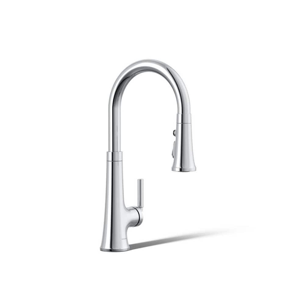 Tone Single Handle Pull Down Sprayer Kitchen Faucet in Polished Chrome ...