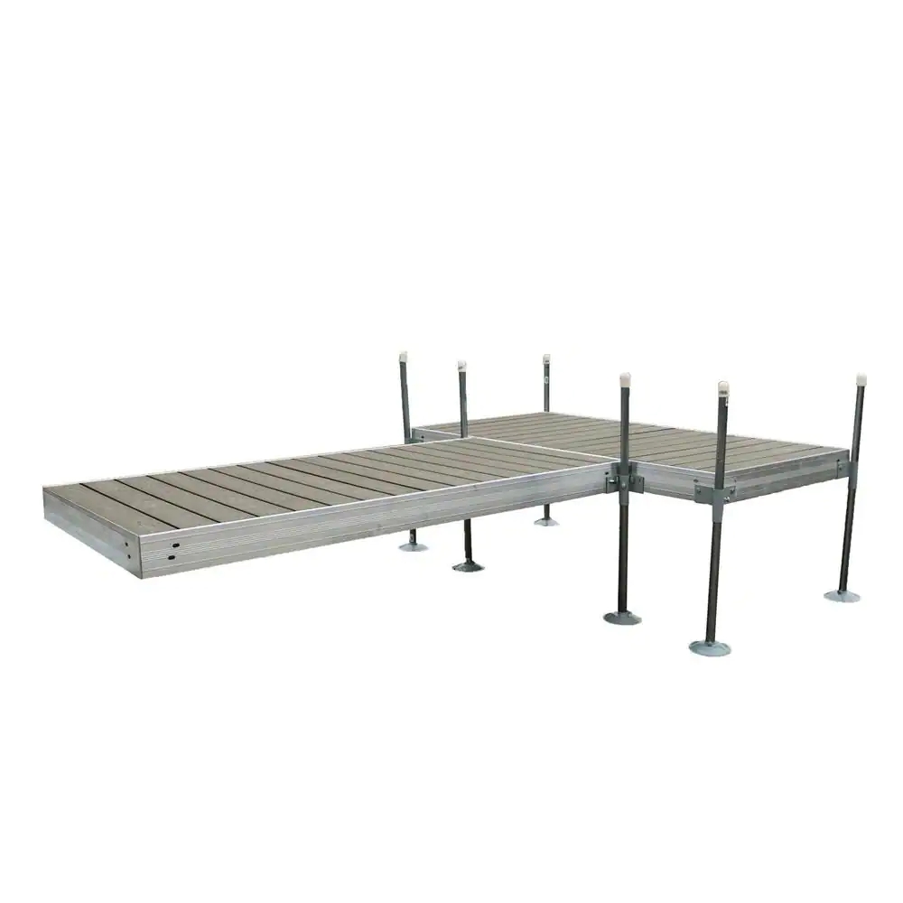 12 ft. T-Style Aluminum Frame with Decking Complete Dock Package for ...