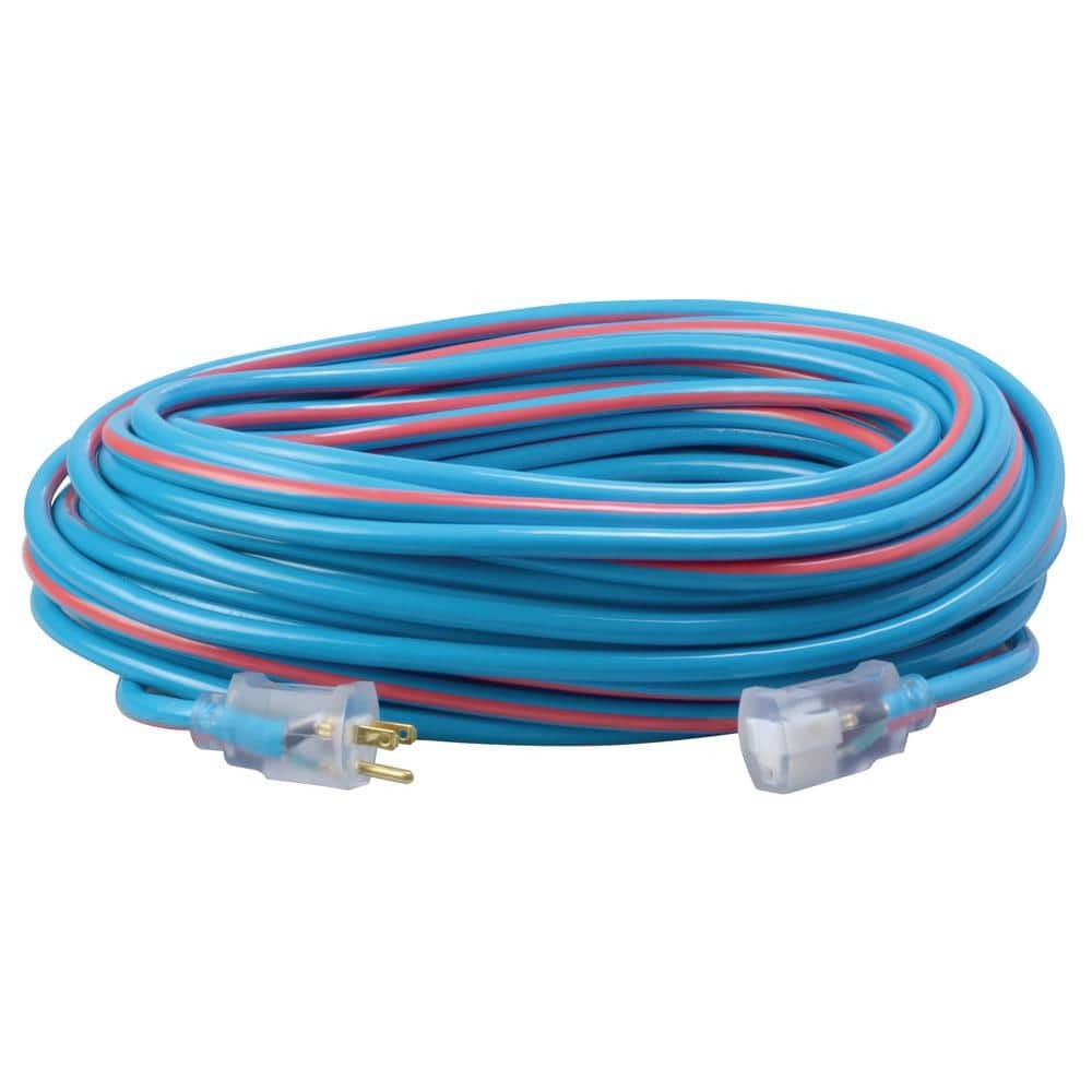 100 ft. 12/3 SJTW Hi-Visbility Multi-Color Outdoor Heavy-Duty Extension ...