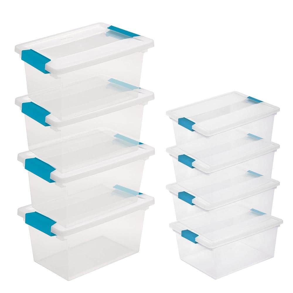 Clear Storage Medium Clip Boxes with Lid + Lg Deep Clip Boxes (4 Each ...