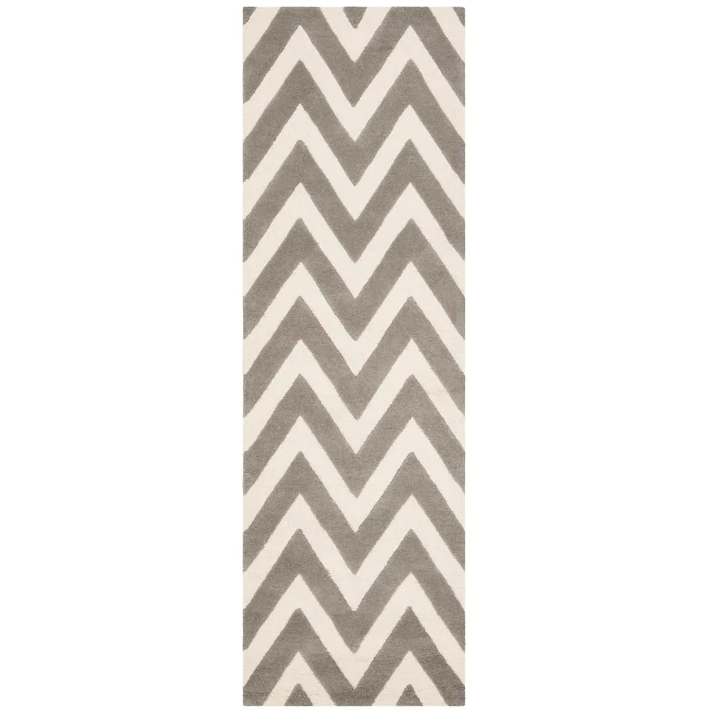 Kids Gray/Ivory 3 ft. x 8 ft. Chevron Runner Rug Best Deals and Price ...