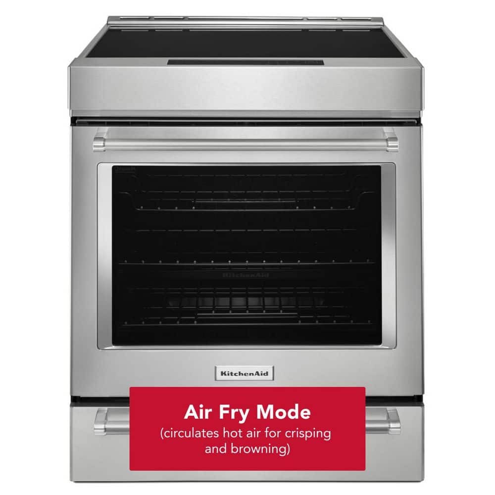KitchenAid 30-Inch 4 Burner Element Induction Slide-In Convection Range ...