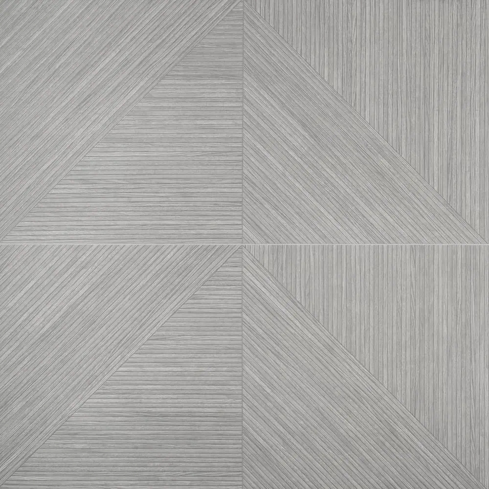 Luxury Ribbed Gray 23.62 in. x 47.24 in. Matte Porcelain Wall Tile (15. ...