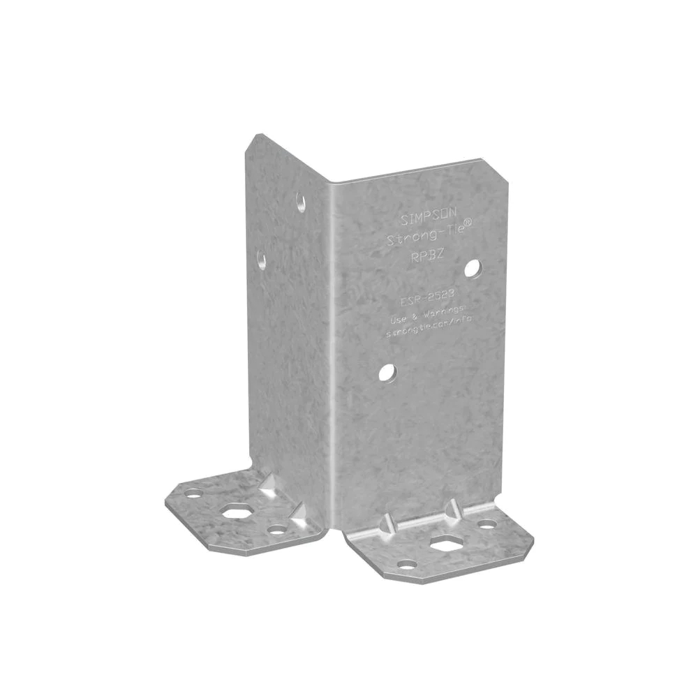 RPBZ ZMAX Galvanized Retrofit Post Base for Double 2x4 Nominal Lumber ...