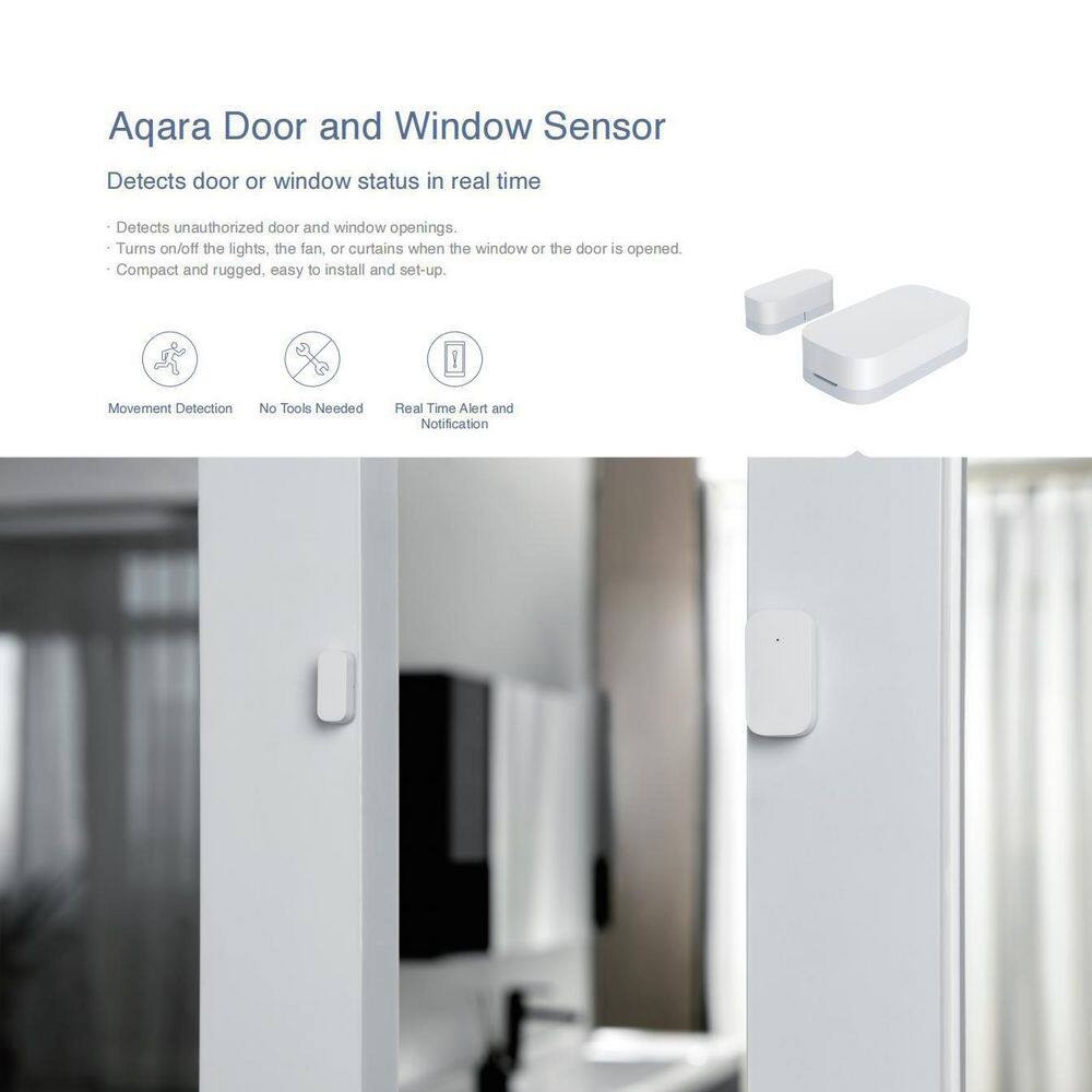 Aqara Door and Window Sensor, Requires Aqara Hub, Wireless Mini Contact ...