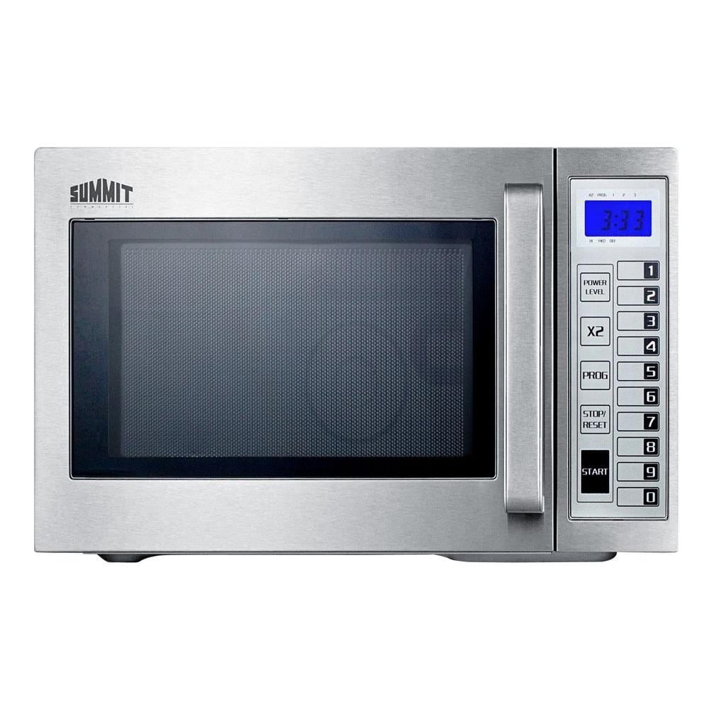 Summit Appliance 0.9 cu. ft. Countertop Microwave in Stainless Steel ...