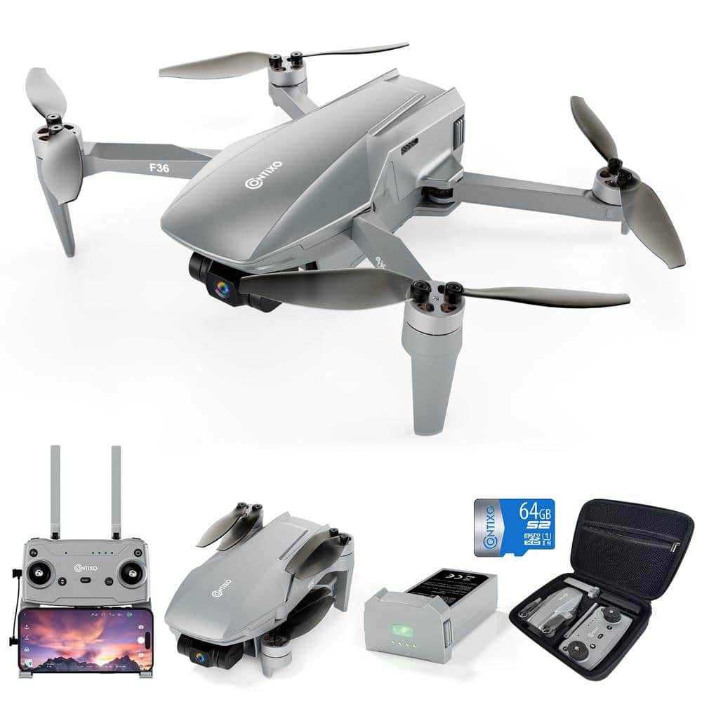 F36 Drone with 4K Camera - Foldable Brushless Motor, 3-Axis Self ...