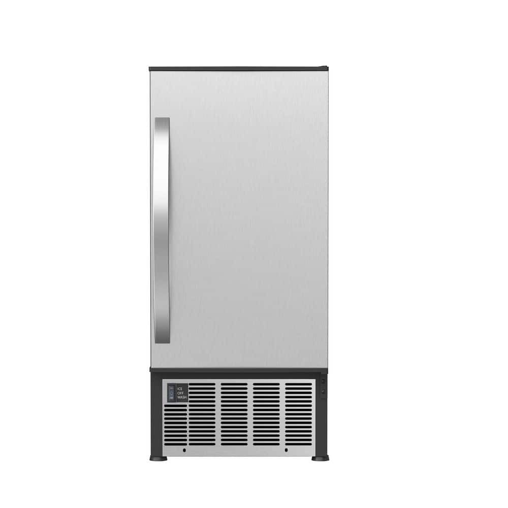 EdgeStar 15 in. Wide 50 lb. Built-In Ice Maker in Stainless Steel and ...