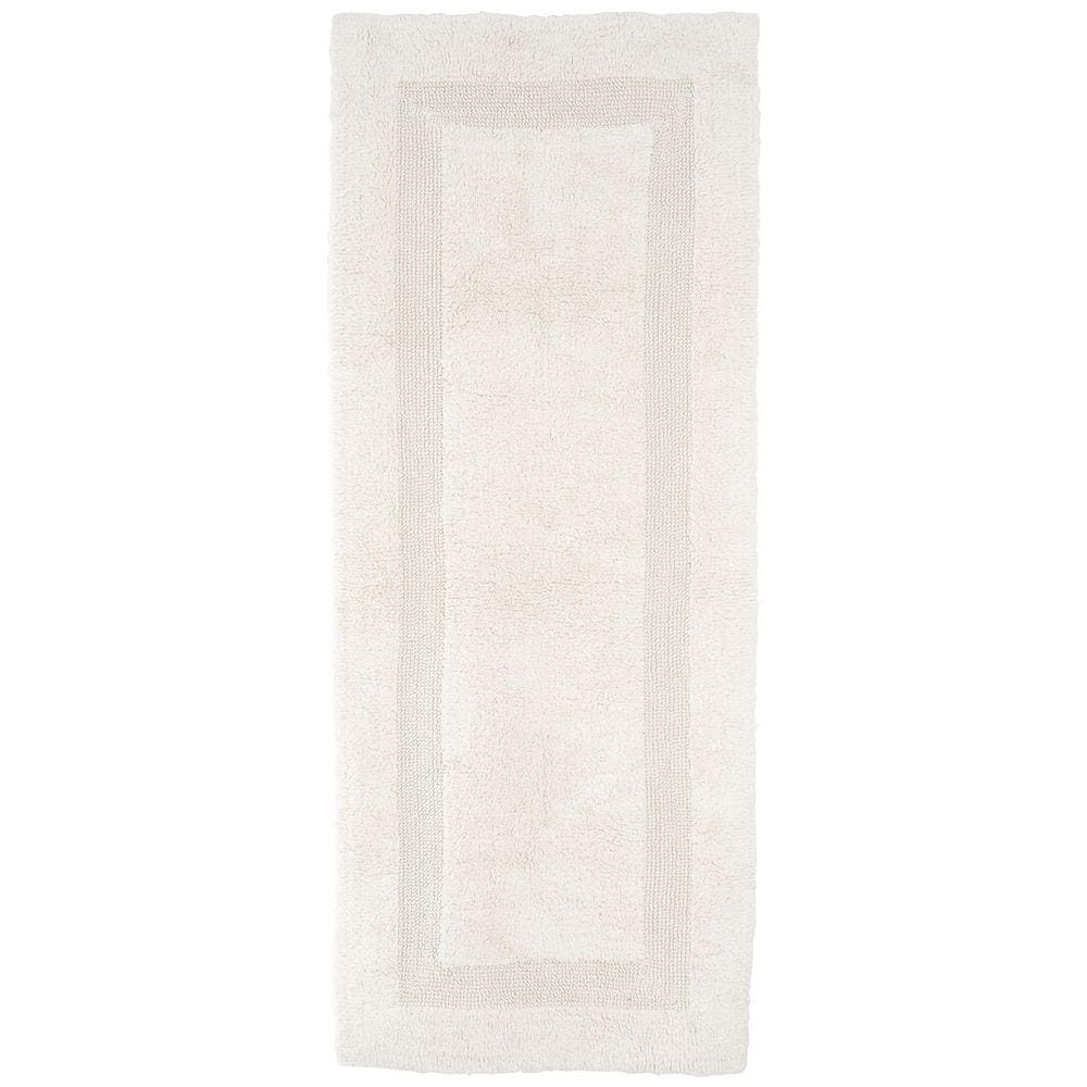 Ivory 2 ft. x 5 ft. Cotton Reversible Extra Long Bath Rug Runner Deals ...