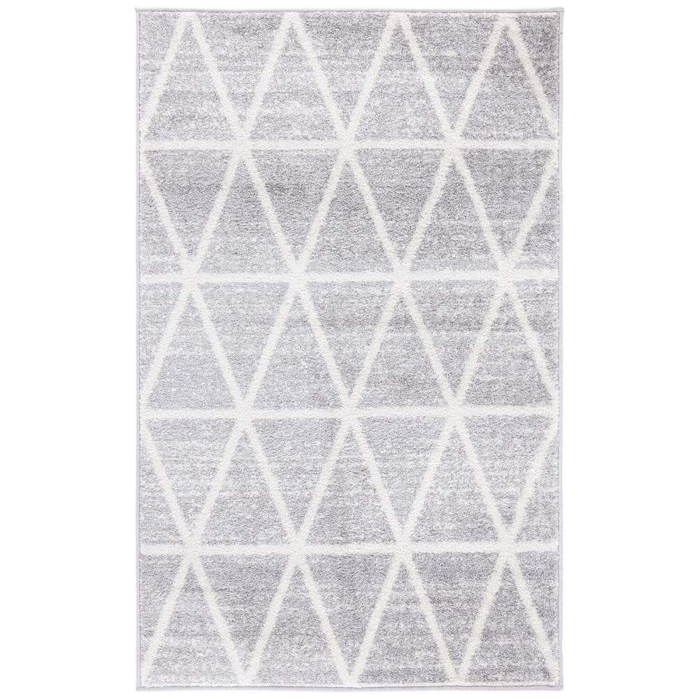 Adirondack Gray/Ivory Doormat 3 ft. x 5 ft. Chevron Triangle Area Rug ...
