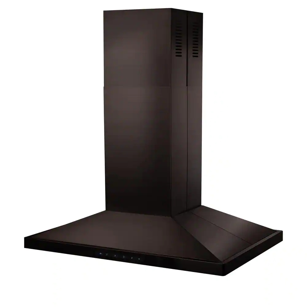 30 in. 400 CFM Convertible Vent Pyramid Island Mount Range Hood in ...