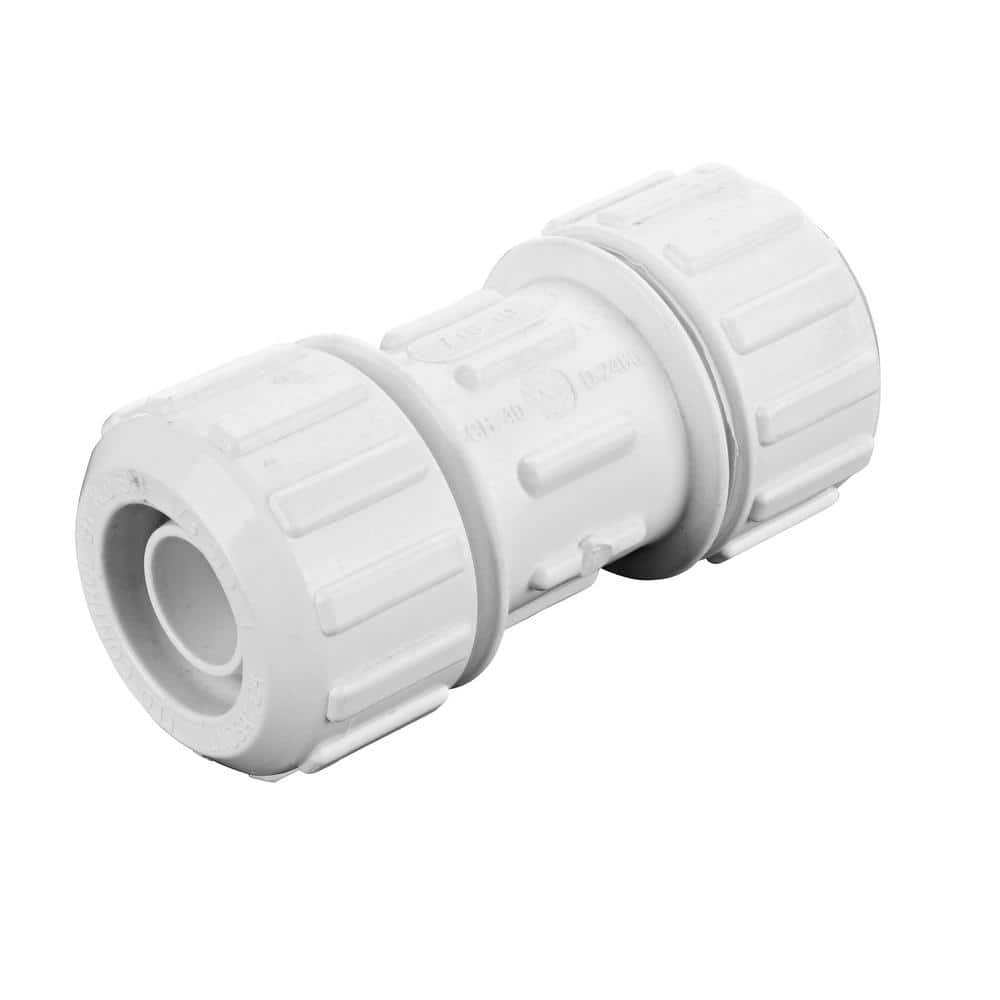 Flo-Lock™ PVC Gripper Coupling, 1 in. SDR-9 CTS, White Deals and Price ...