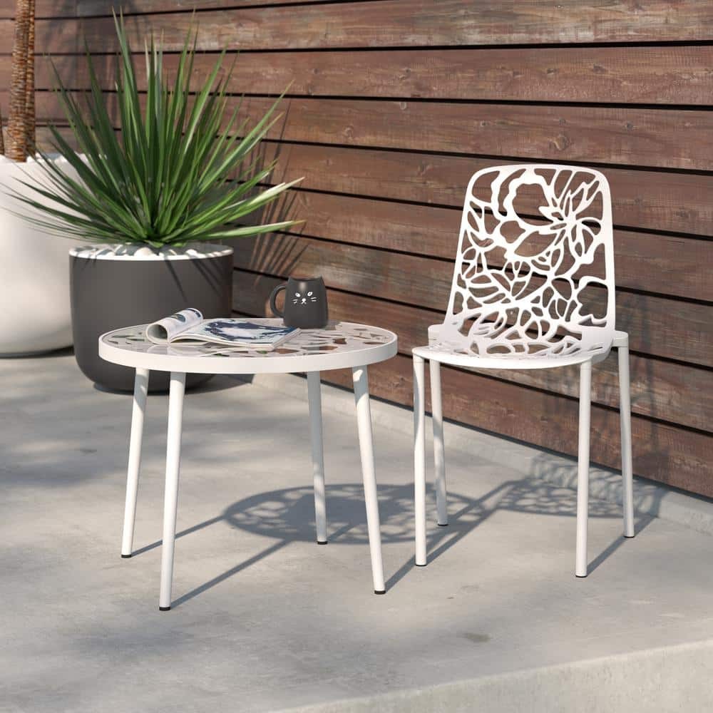 Devon Outdoor Dining Chair in Aluminum Modern Stackable Design Patio ...