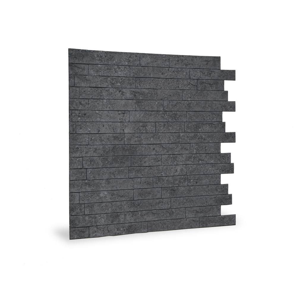 INNOVERA DECOR BY PALRAM 24 in. x 24 in. Ledge Stone PVC Seamless 3D ...