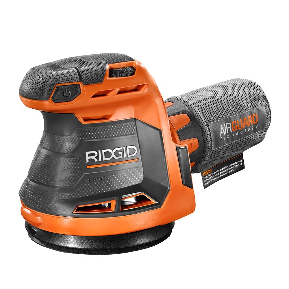 RIDGID 18V Cordless 5 in. Random Orbit Sander (Tool Only) R8606B Best ...