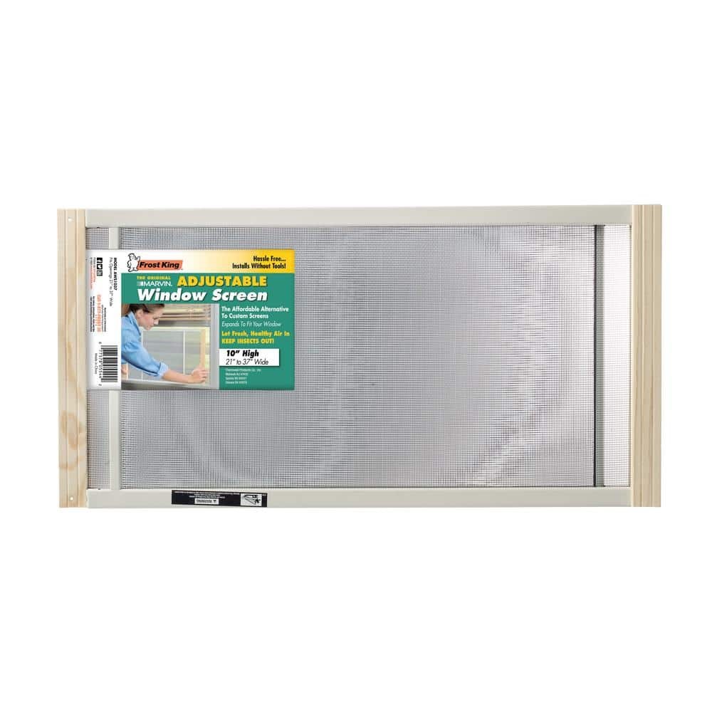 W B Marvin 37 in. x 10 in. Grey Aluminum Adjustable Window Screen ...