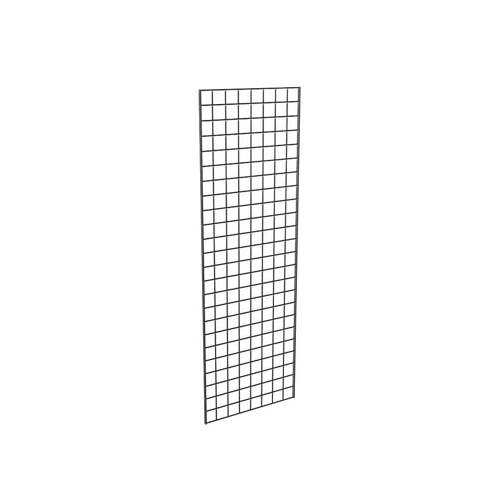 72 in. H x 24 in. W Black Metal Wire Grid Wall Panel Set for Home ...