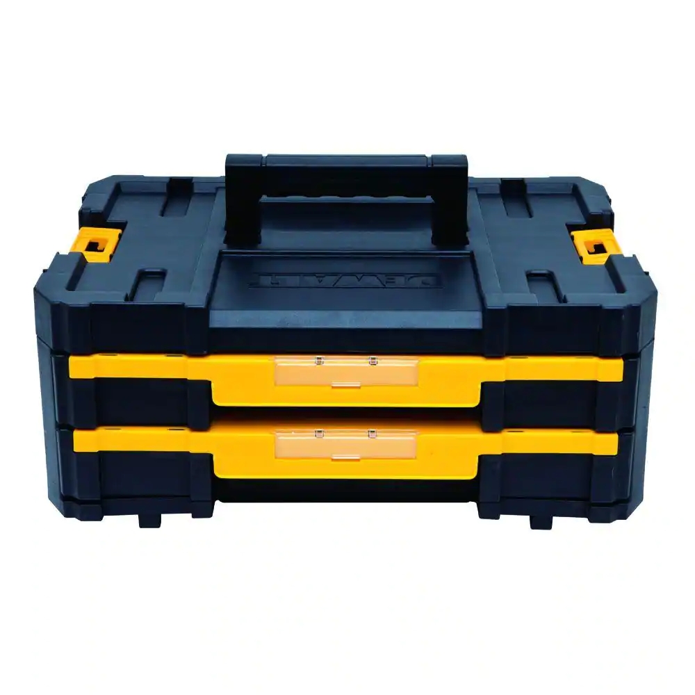 DEWALT TSTAK IV 7 in. Stackable 18-Compartment Double Shallow Drawer ...