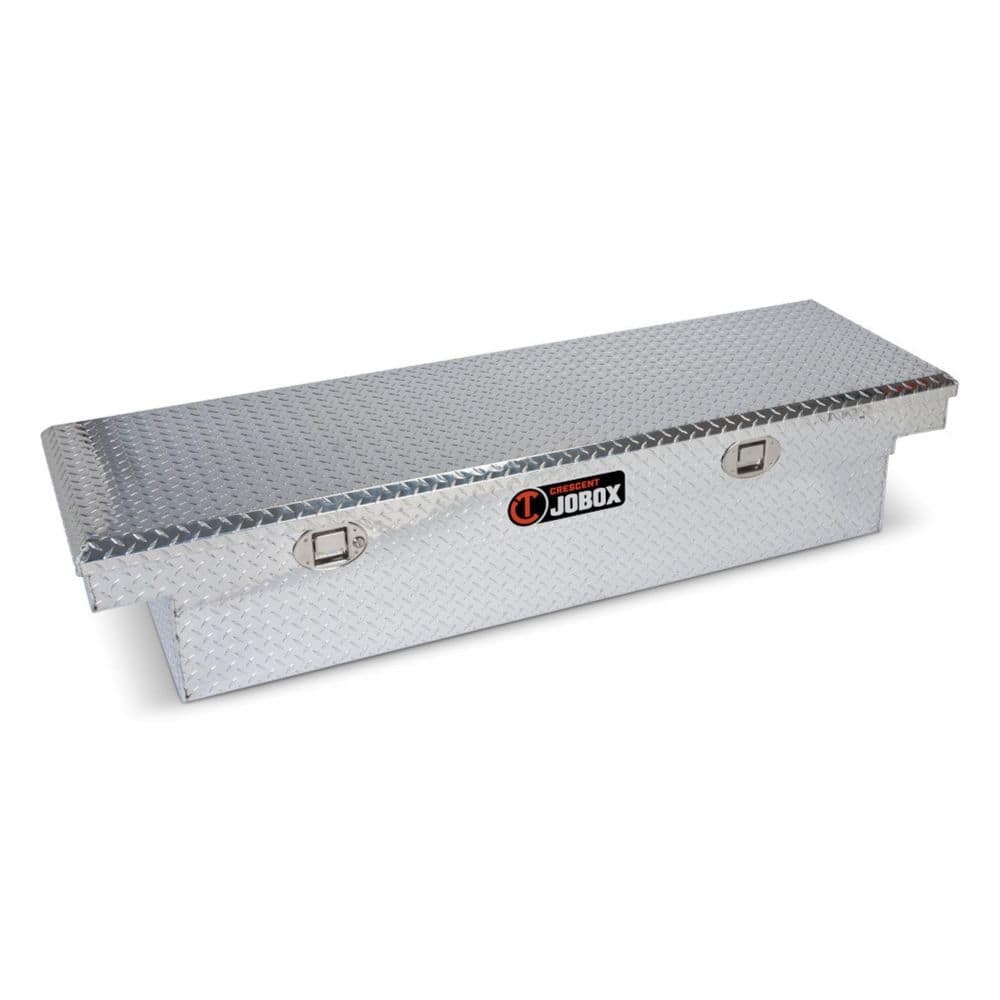 Jobox 70 in. Diamond Plate Aluminum Full Size Low-Profile Crossover ...