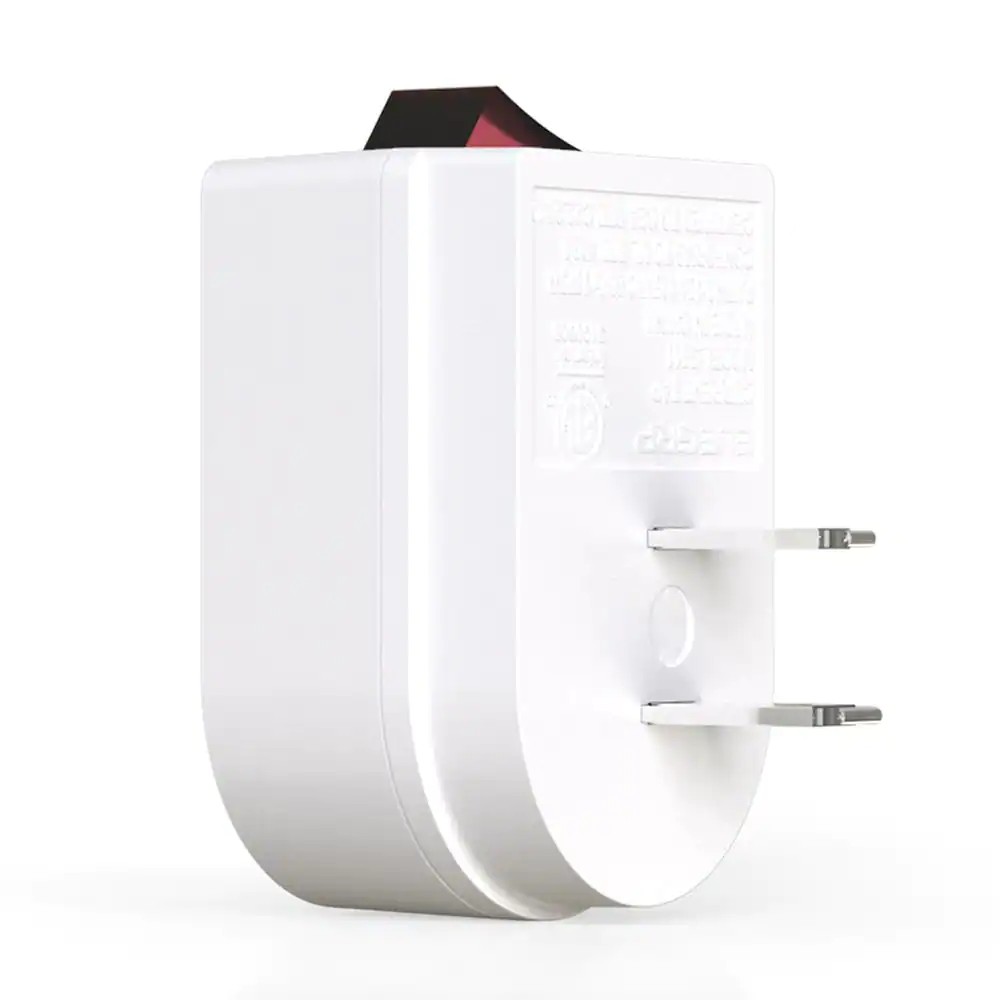 ELEGRP 15 Amp 125-Volt 2 Prong Grounded Single Outlet Adapter Plug with ...