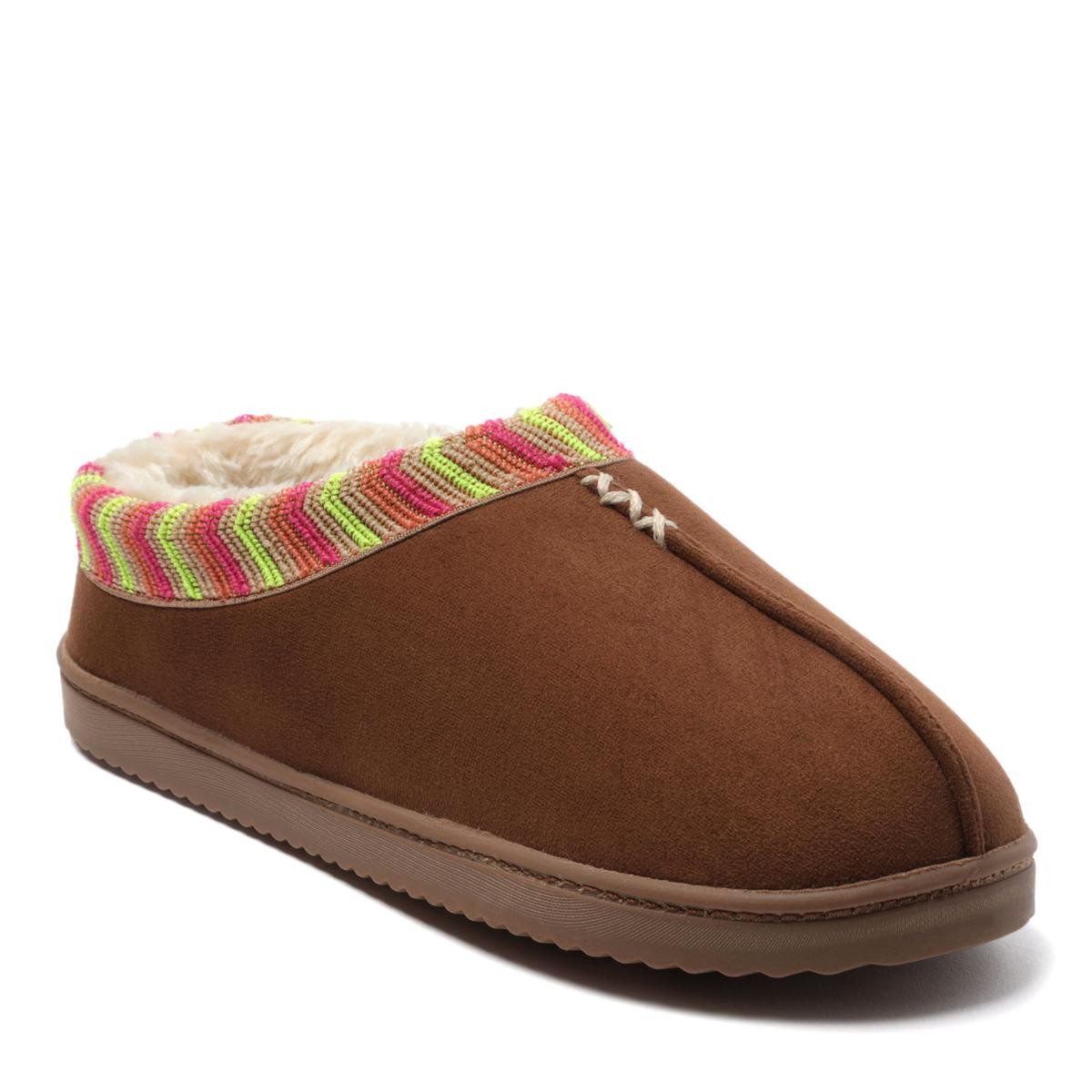 Dearfoams Women's Indoor/Outdoor High Vamp Clog Slipper - Wren - Brown ...